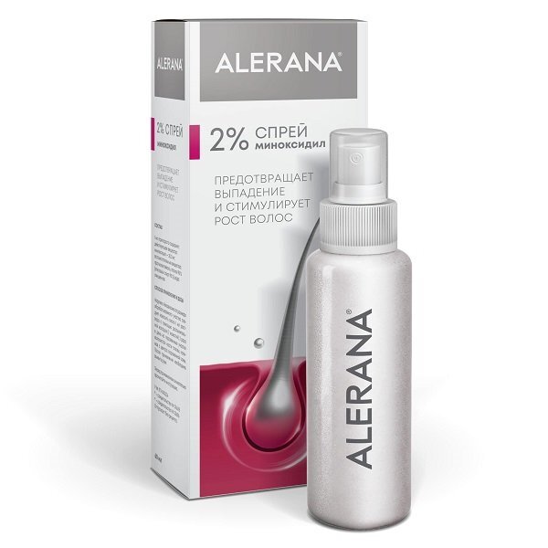 Спрей Alerana (Алерана) для наружного применения 2% 60 мл — купить в ...