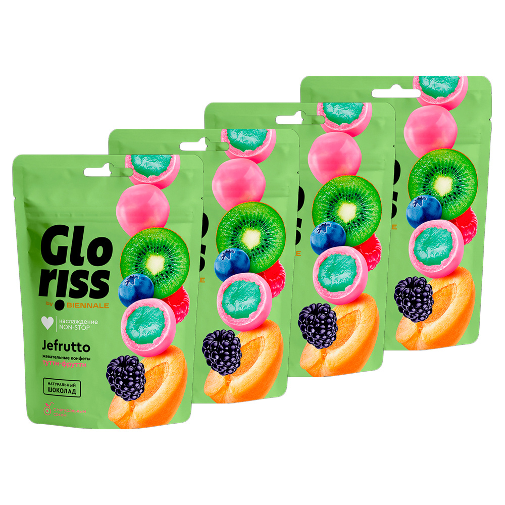 Жевательная конфета в шоколаде Gloriss by Biennale Jefrutto тутти ...