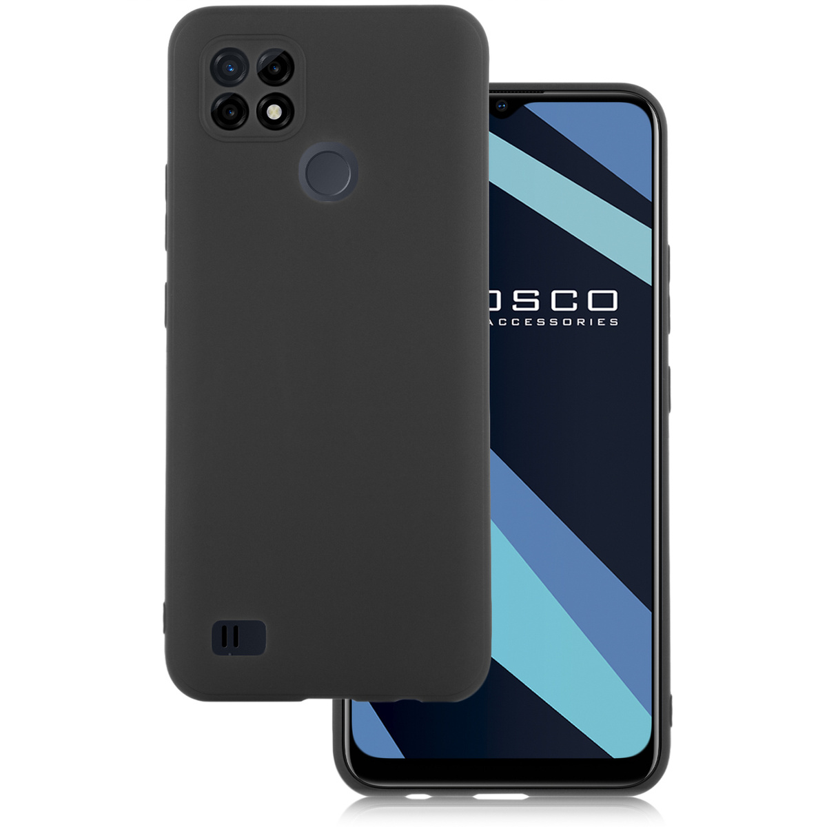 Чехол-накладка ROSCO для Realme C21 (Реалми С21), тонкая полимерная из ...