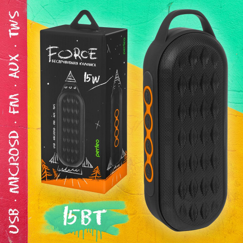 95 отзывов на Колонка беспроводная Bluetooth Perfeo FORCE, (FM/microSD/USB/AUX), TWS, 15Вт ...