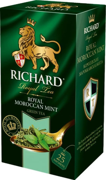 Чай в пакетиках зеленый Richard Royal Moroccan Mint, 25 шт - купить с ...