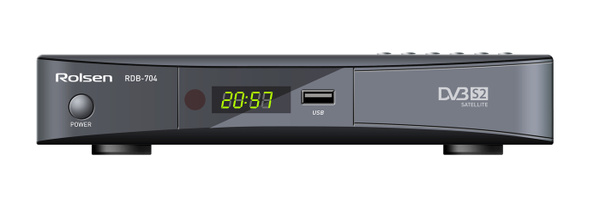 ТВ-ресивер Rolsen RDB-704, черный купить по выгодной цене в интернет-магазине OZON (448865608)