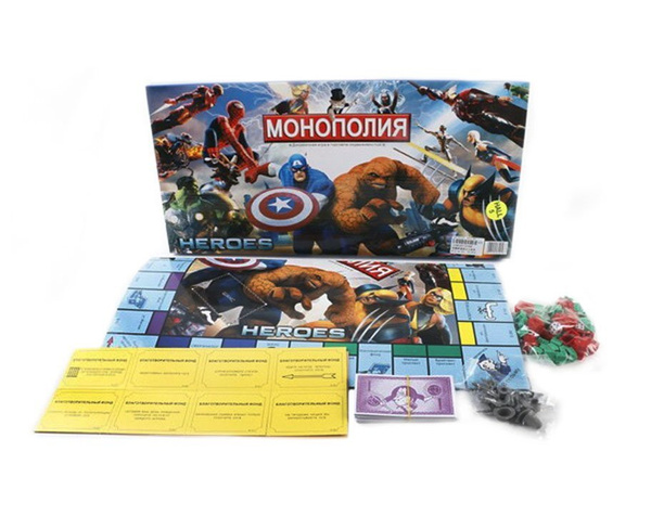 Настольная детская игра " Монополия . Марвел Герои" - купить с ...