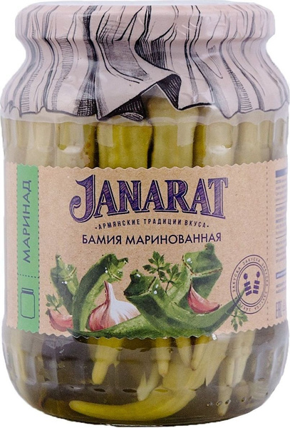 Janarat Бамия (окра) маринованная 480 г - купить с доставкой по ...