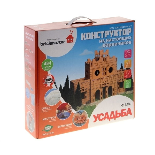 Конструктор из настоящих кирпичиков Brickmaster "Усадьба", 484 детали ...