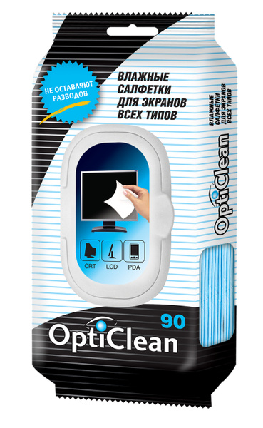 Opti Clean №90 влажные салфетки для экранов всех типов - купить с ...