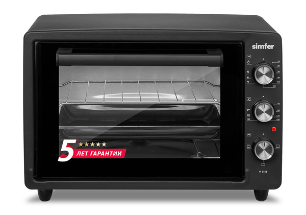 Мини-печь Simfer, черный, 34 л купить по низкой цене с доставкой в интернет-магазине OZON ...