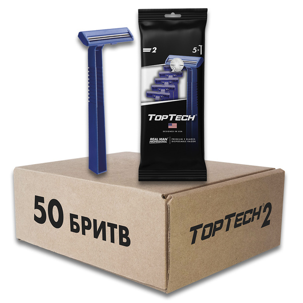 Набор 50 бритв TopTech 2, мужские одноразовые станки, 50 шт. - купить с ...