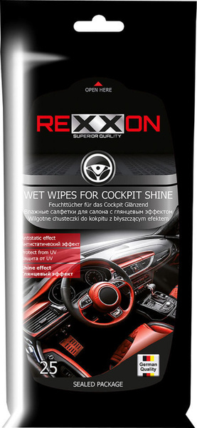 Rexxon Салфетки влажные для автомобиля - купить с доставкой по выгодным ...