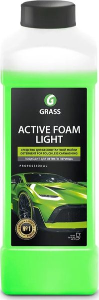 Автошампунь Grass Активная пена "Active Foam Light" (канистра 1 л) купить по выгодной цене в ...