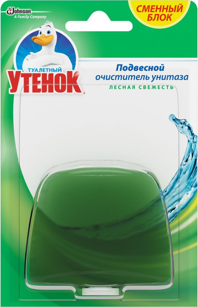 Подвесной очиститель унитаза Туалетный утенок Лесная свежесть, сменный ...