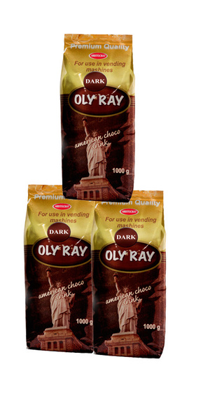 Горячий шоколад OLY RAY Dark растворимый порошковый, пакет, 3 шт/3 кг ...