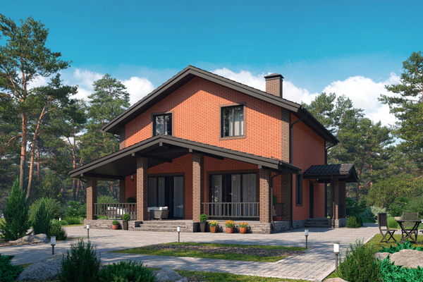 Проект газобетонного дома Catalog-Plans-40-04ZEL (132,44кв.м, 10,3x9,8м ...