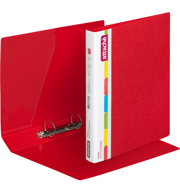 Папка на 2-х кольцах Attache для документов, тетрадей, пластик, A4, толщина 0.7 мм - купить с ...