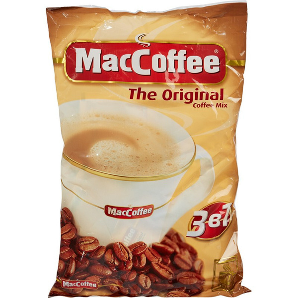 Растворимый кофейный напиток MacCoffee the Original 3 в 1, 50 пакетиков ...
