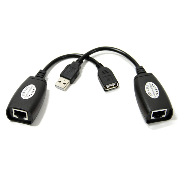 Vcom USB AM - RJ45 / USB AF - RJ45 45m CU824 - купить с доставкой по ...