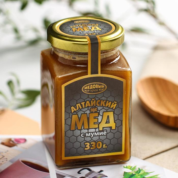 Мёд алтайский с мумиё, 330 г - купить с доставкой по выгодным ценам в ...