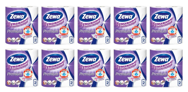 Бумажные полотенца Zewa Premium Декор, 2 рулона х 10шт - купить с ...