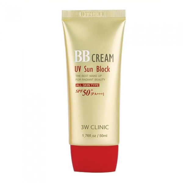 Крем 3W CLINIC UV Sun Block BB Cream SPF50+/PA+++ 50 мл - купить с доставкой по выгодным ценам в ...