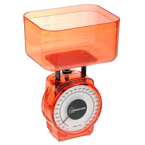 Механические Кухонные весы HomeStar 1867037, красный купить по низкой ...