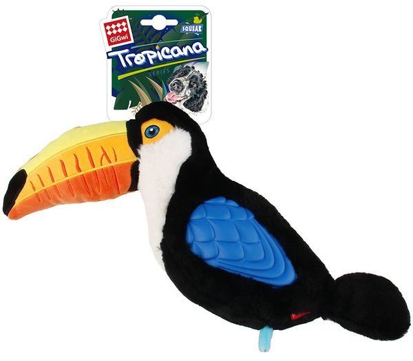 Мягкая Игрушка для собак GiGwi Tropicana Тукан с пищалкой большой 38 см ...
