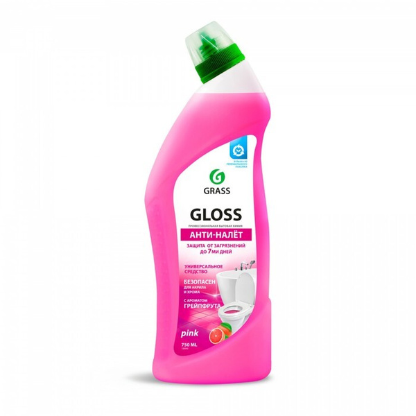 Чистящее средство Gloss Pink,"Анти-налет", гель, для ванной комнаты ...