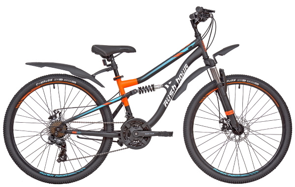 Велосипед подростковый горный дисковый 26" RUSH HOUR FS 815 21 скорость ...