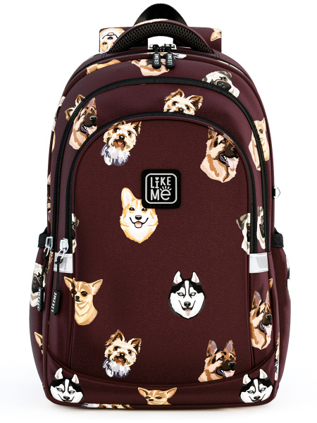 Школьный рюкзак Like.Me School Собаки бордо купить на OZON по низкой ...
