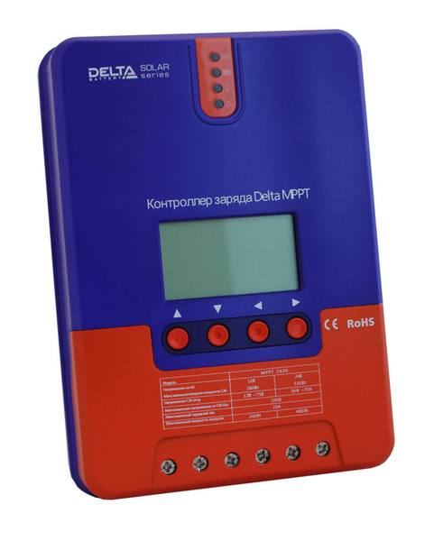 MPPT контроллер заряда 20А для аккумуляторов от солнечных панелей Delta SmartWatt MPPT 2420 12 ...