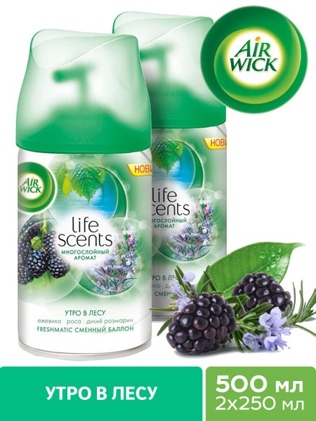 Air Wick Сменный баллон для освежителя воздуха FRESHMATIC (2шт х 250мл ...