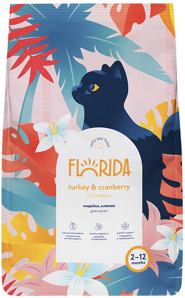 Корм Florida Kitten Turkey & Сranberry для котят, с индейкой и клюквой ...