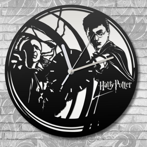 Настенные часы деревянные бесшумные фильмы Гарри Поттер 30 купить по низкой цене в