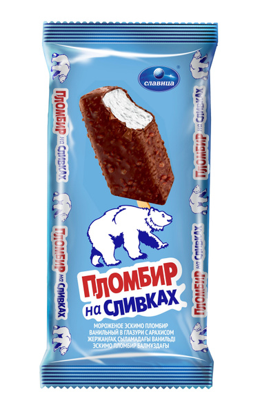 Характеристики Мороженое эскимо Пломбир на сливках Славица, с арахисом ...