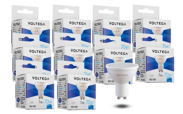 Светодиодная Лампочка Voltega GU10 580 Лм 4000 К - купить в интернет магазине OZON (963112188)