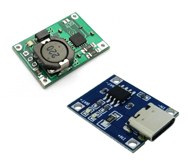 TP4056 Type-C + TP5100 набор модулей для заряда литиевых аккумуляторов - купить с доставкой по ...