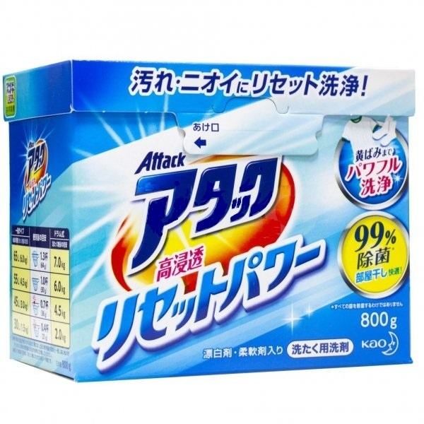 KAO Стиральный порошок Attack Multi-Action 5 в 1, аромат цветов и трав 800 гр. коробка - купить ...