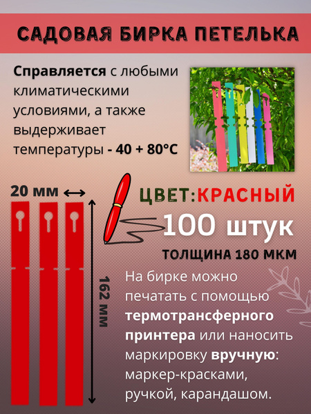 Бирка садовая, табличка садовая, для рассады, саженцев, табличка для ...