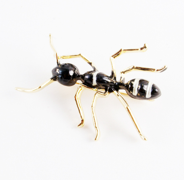 Брошь "Муравей". Бижутерный сплав, кристаллы, эмаль. купить на OZON по ...