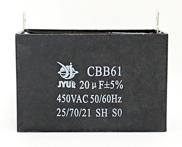 20 мкф 450В 5% 69*30*45 с клеммами CBB-61 Конденсатор пусковой - купить ...