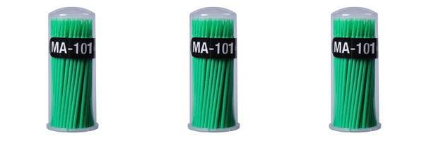Kristaller Микробраши для нанесения растворов MA-101 Fine зеленый 3 уп ...