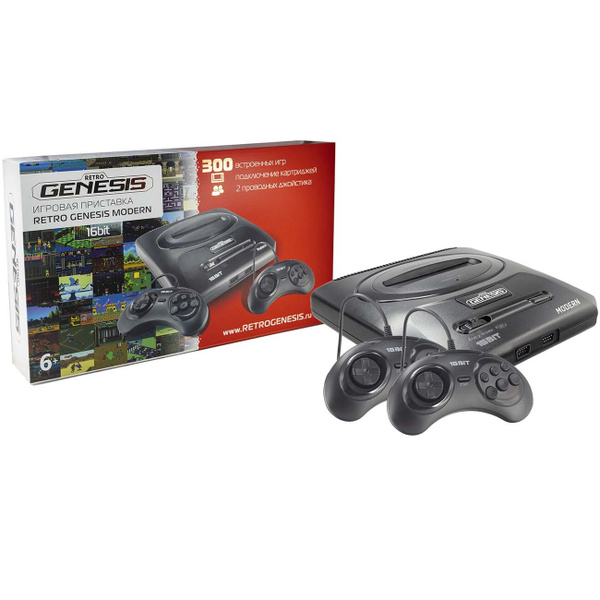 Игровая консоль Retro Genesis Modern 16 Bit (300 игр, проводные ...