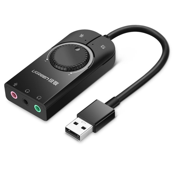 Внешняя стерео звуковая карта UGREEN CM129 (40964) USB External Stereo Sound Adapter. Длина: 15 ...