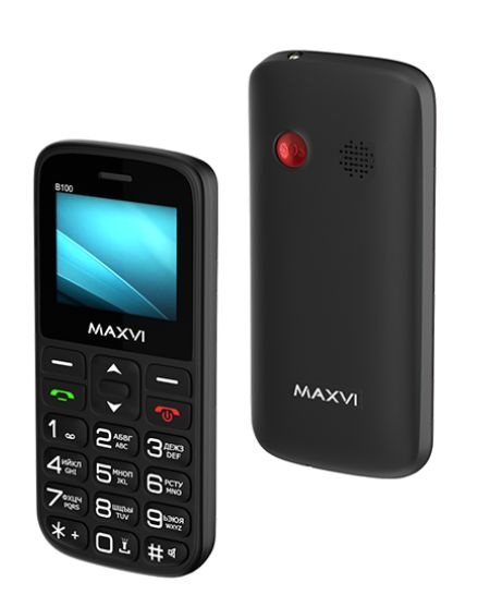 Мобильный телефон Maxvi B100, черный - купить по выгодной цене в ...