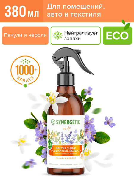 Натуральный освежитель воздуха Пачули и Нероли Synergetic 380мл ...