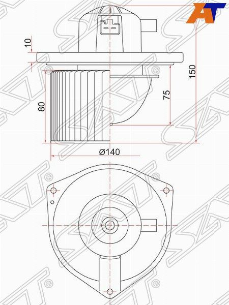 Мотор отопителя салона MITSUBISHI LANCER X 07-/OUTLANDER 07-/SUZUKI ...