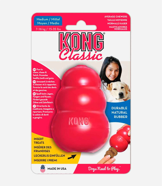 Игрушка дозатор Kong для собак средних пород, Classic M - купить с ...
