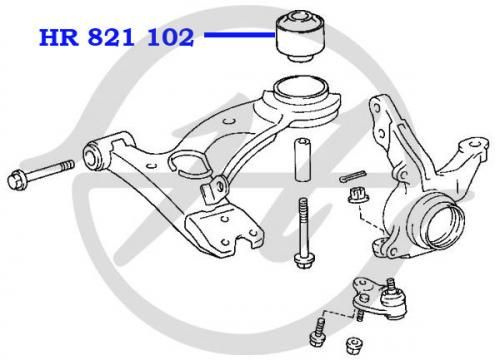 Сайлентблок нижнего рычага передней подвески задний Hanse HR821102 ...