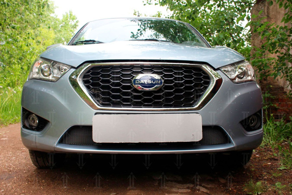 Защитная сетка радиатора черная Datsun mi-DO (2015-2020) / съемная ...