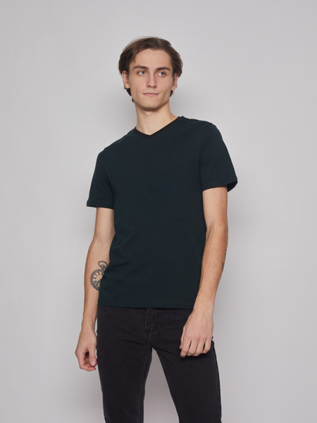 Футболка Zolla, размер 50, цвет темно-зеленый, 100% Хлопок - купить по выгодной цене в интернет ...