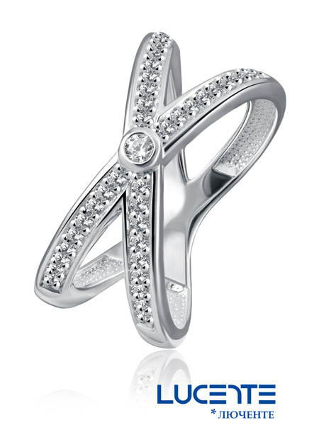 Lucente Кольцо Серебро родированное 925 пробы купить на OZON по низкой цене (832702960)